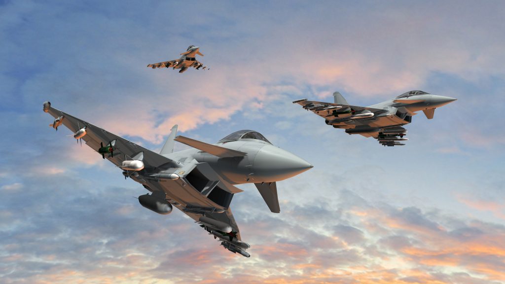 military fighter jets - modern armed military fighter jets flys in ...